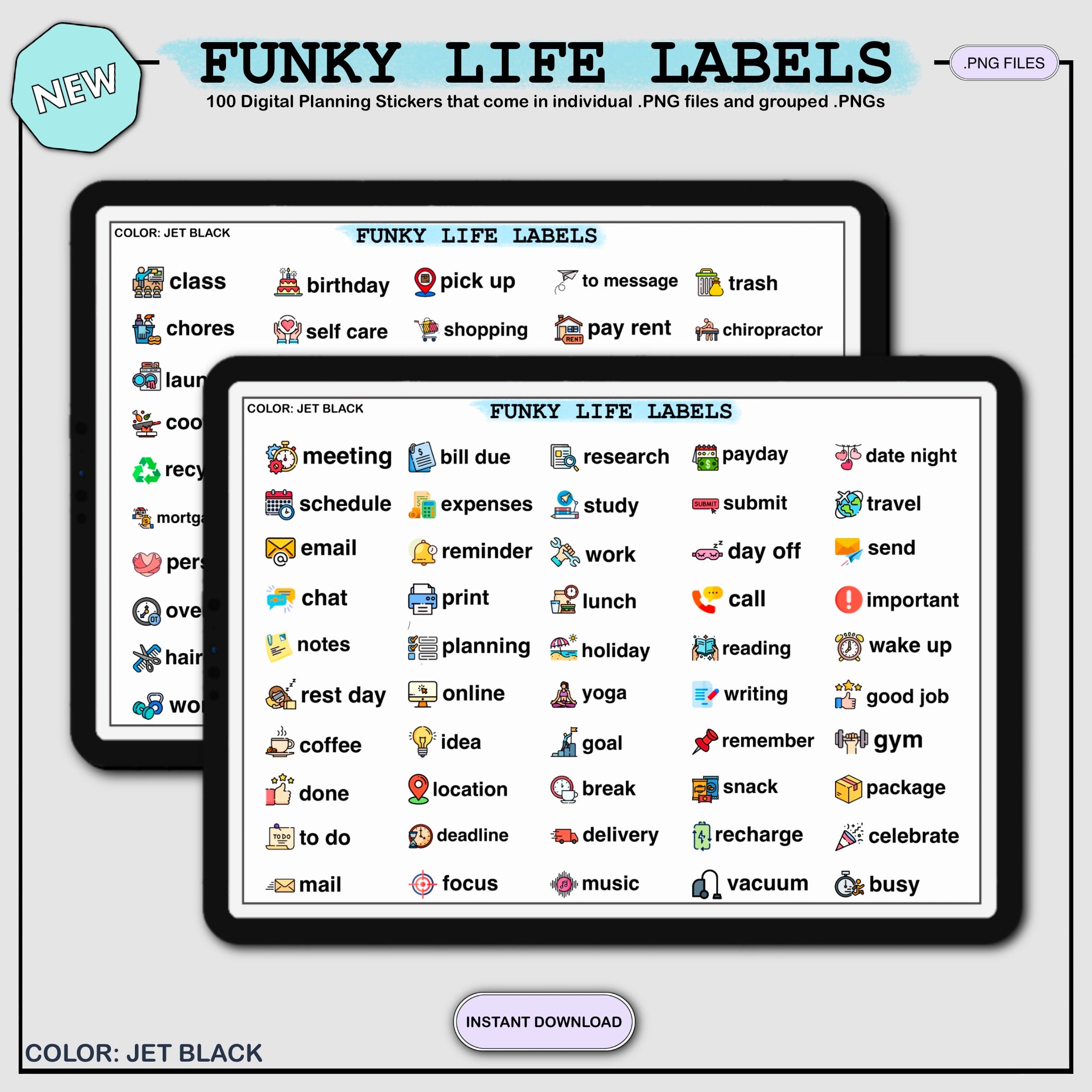 Digital Planning Life Labels – Organized Me